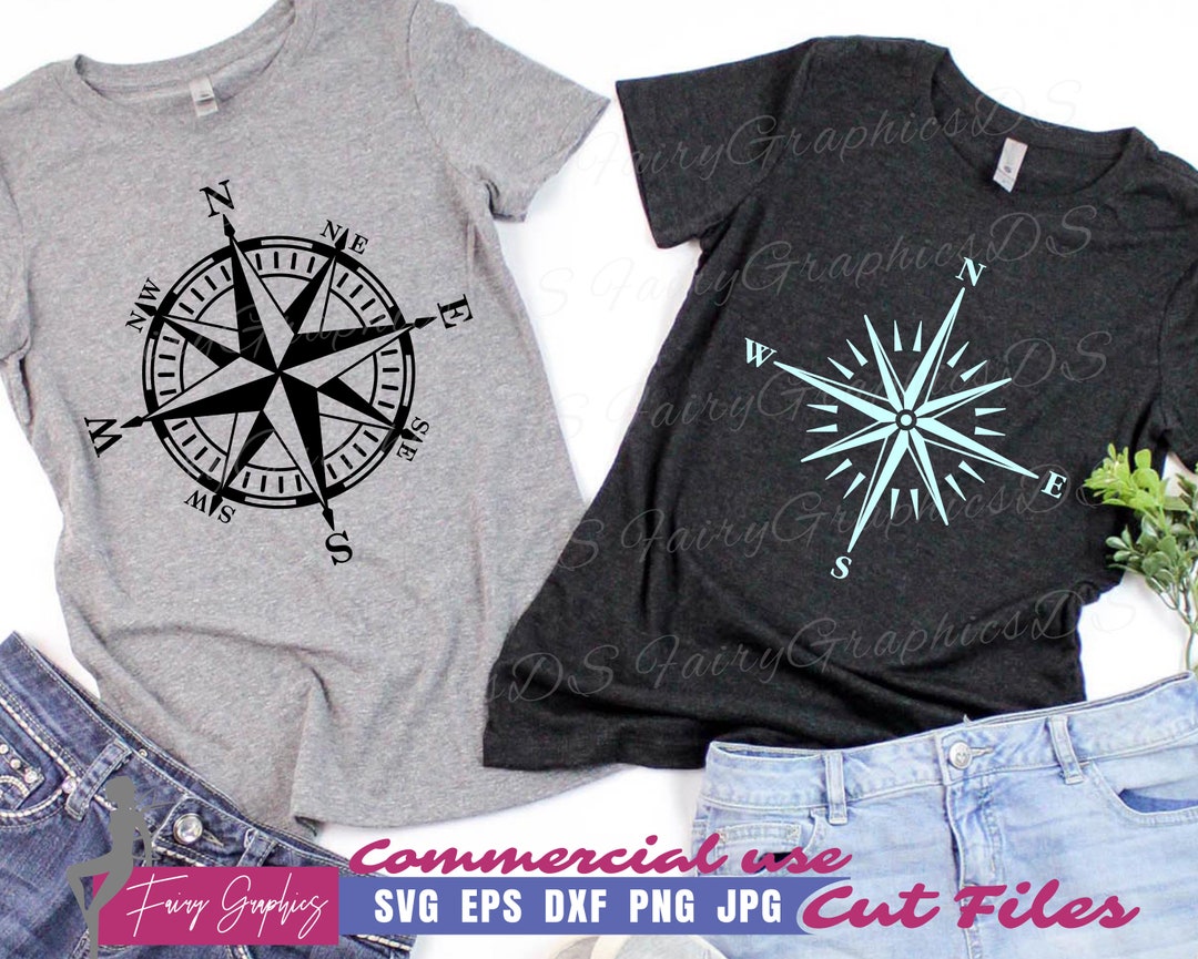 Compass Rose SVG Cut Files, Compass Vector, Nautical Compass SVG ...