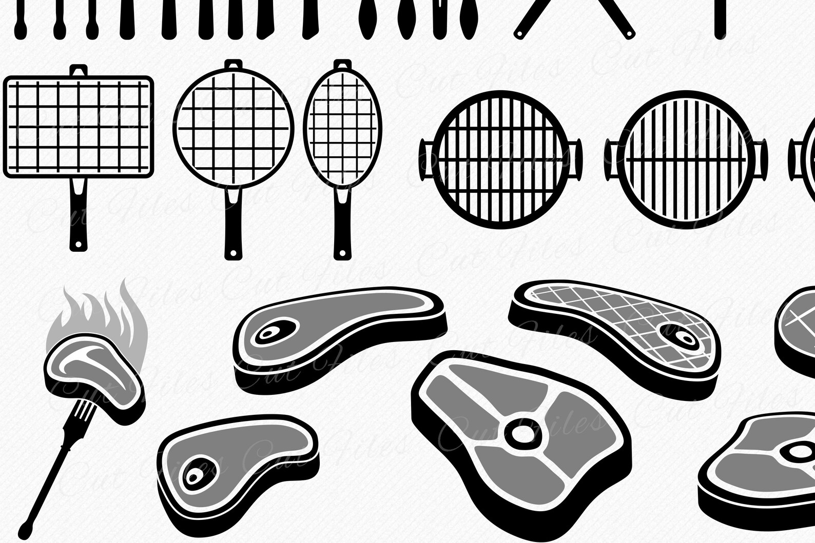 Barbecue SVG Bundle 54 BBQ Vector Grill Cutting and Clip Art - Etsy