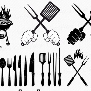 Barbecue SVG Bundle | 54 BBQ Vector Grill Cutting and Clip Art Designs ...