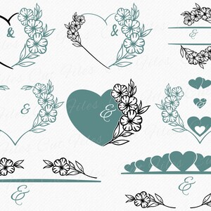 Wedding SVG Bungle - Wedding Signs, Marriage Name Frame, Floral Frame ...