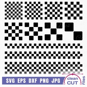 Rounded Checker Patterns SVG Bundle, Border Background Square Frames ...