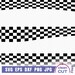 Checkerboard Line Border SVG, Twisted Checker Frame Pattern, Finish ...