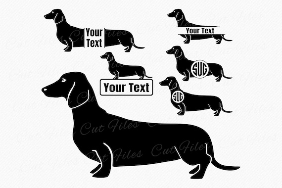 Weiner Dog SVG Dachshund SVG Monogram Dog Dog SVG Vector - Etsy