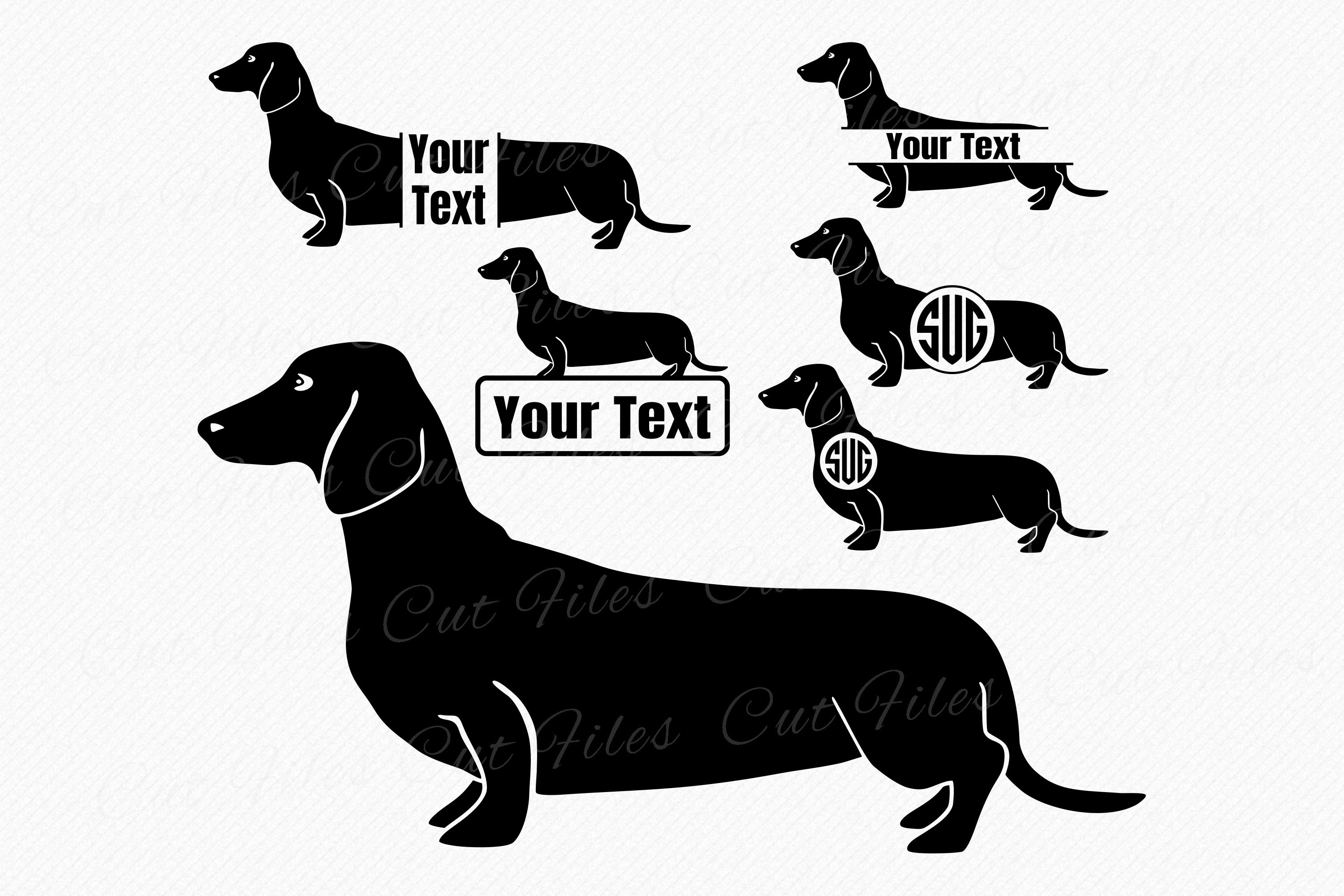 Weiner Dog SVG Dachshund SVG Monogram Dog Dog SVG Vector - Etsy