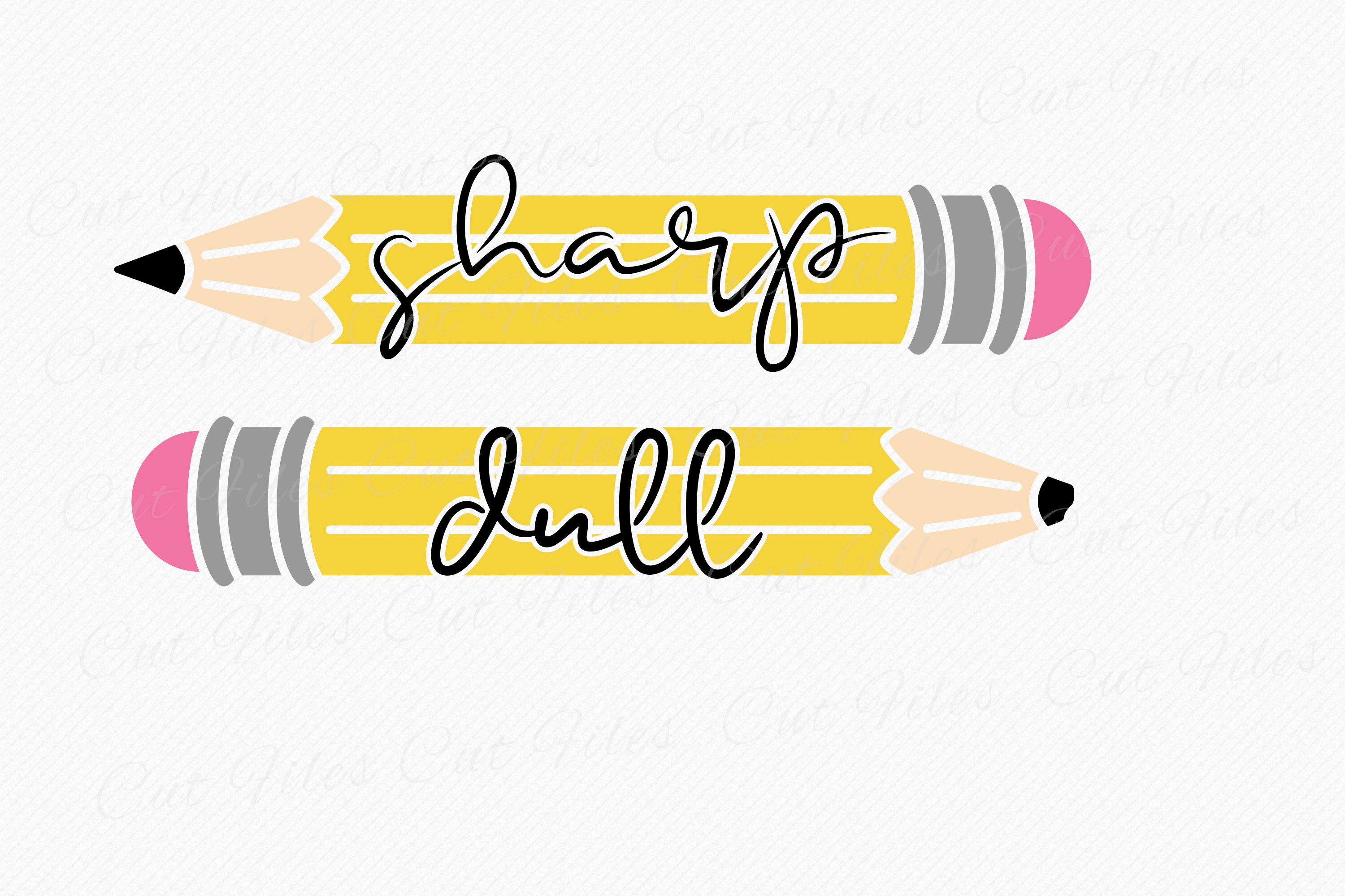 Teacher SVG Pencil Sharp Dull SVG Classroom SVG Sharp - Etsy Australia