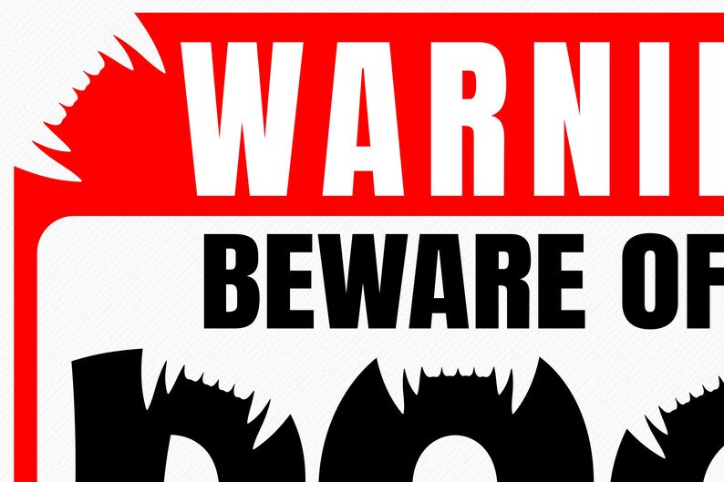 Warning Beware of Dog Sign SVG Angry Dog Sign Animal Dog Bite - Etsy