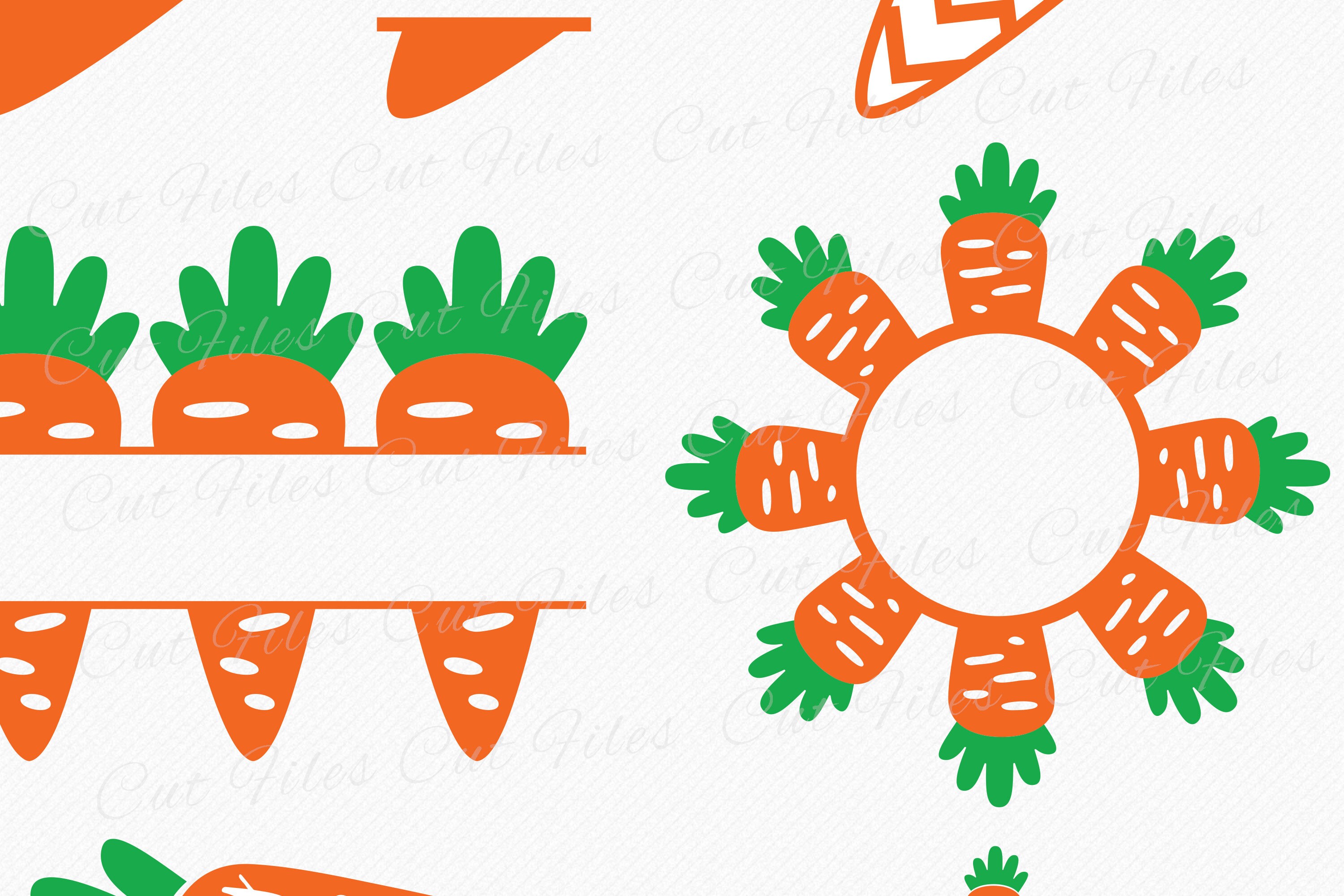 Easter Carrot SVG Bundle Carrot Frame SVG Happy Easter Svg | Etsy