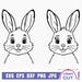 Bunny Face SVG, Bunny Girl, and Boy, Cute Easter Bunny Vector Cutting ...