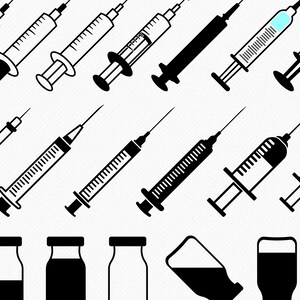 Syringe SVG Bundle | Doctor SVG | Hospital Vector and Clipart Designs ...