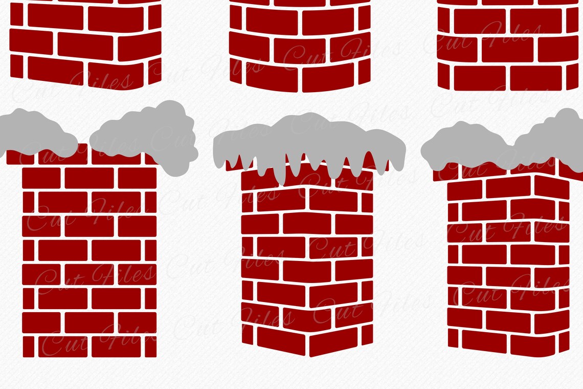 Christmas Chimney SVG Vector Bundle Cutting and Clipart Files - Etsy