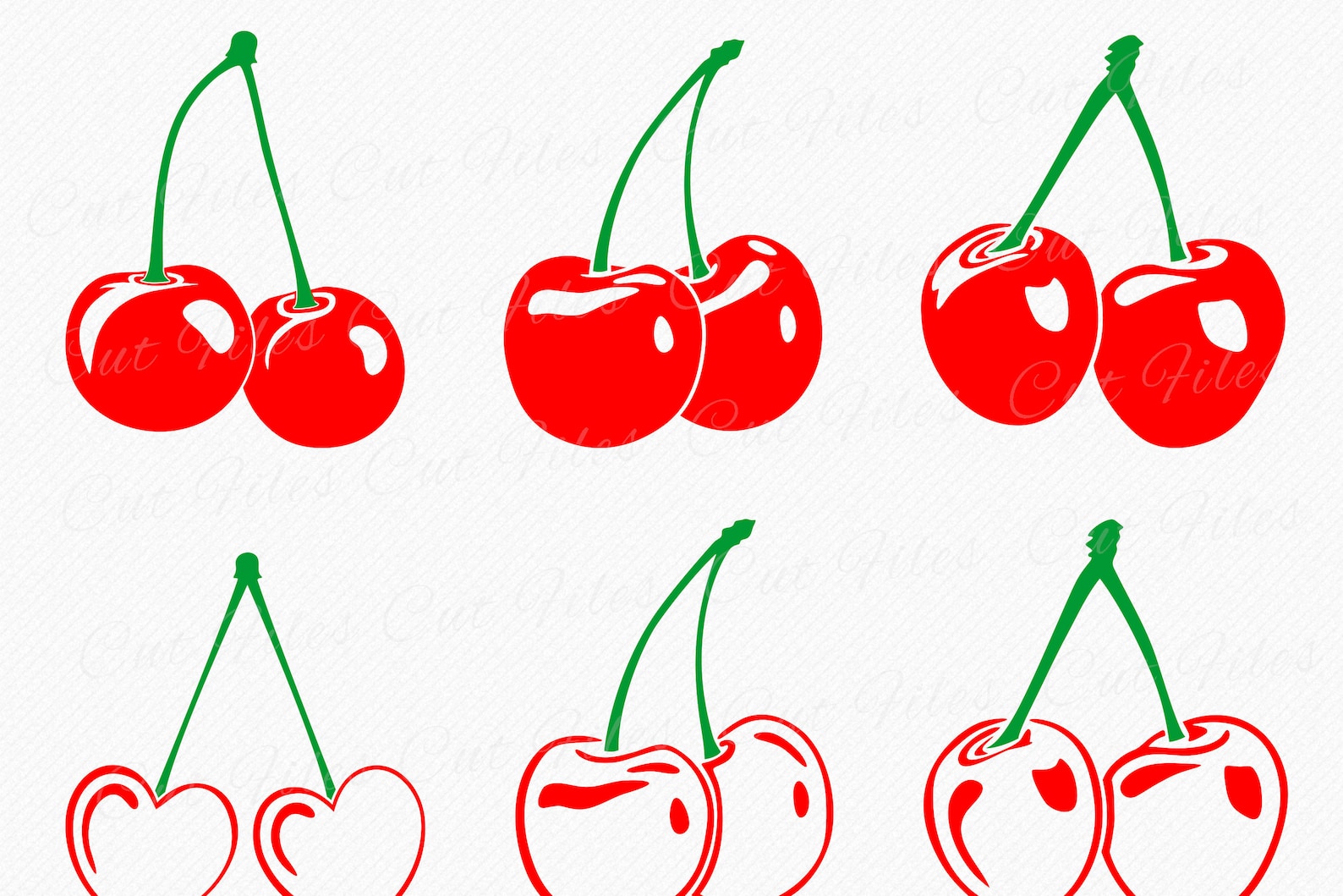 Cherries SVG Bundle Cherry Vector and Clipart Files - Etsy