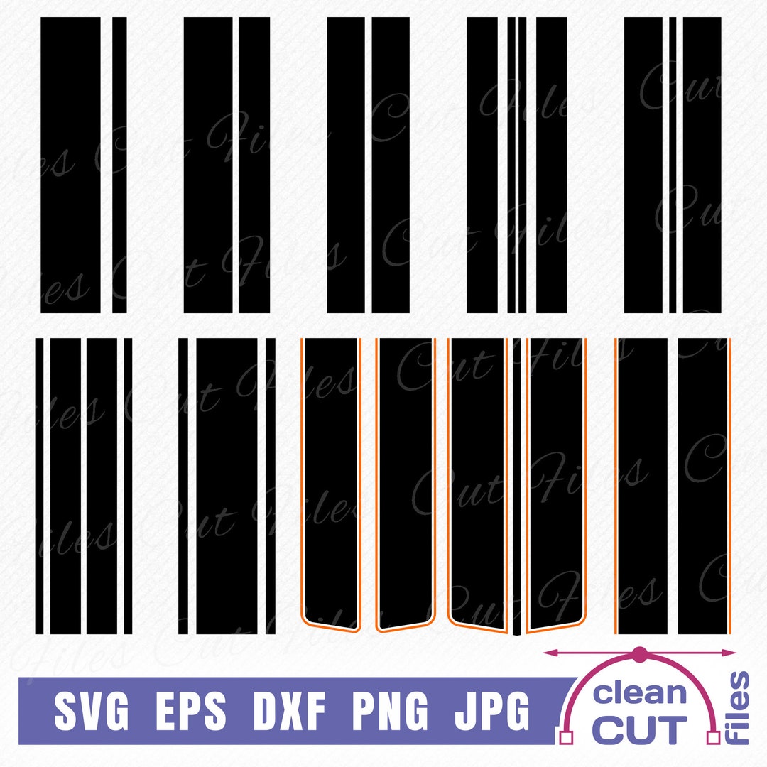 Hood Rally Racing Stripes SVG Vector Bundle Cutting and Clipart Files ...