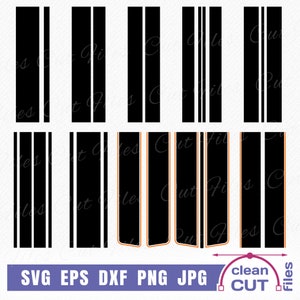 Hood Rally Racing Stripes SVG Vector Bundle Cutting and Clipart Files ...