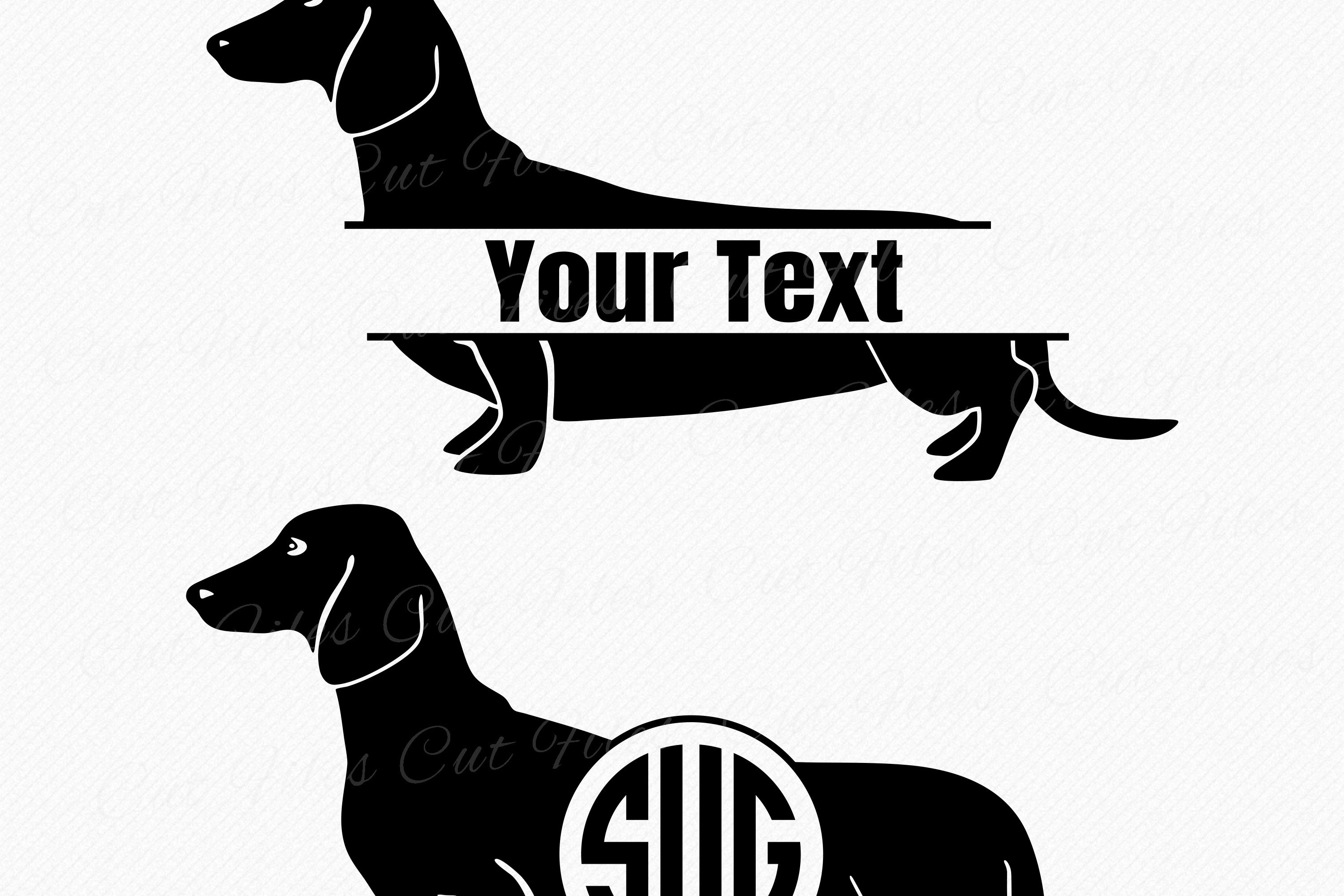 Weiner Dog SVG Dachshund SVG Monogram Dog Dog SVG Vector - Etsy