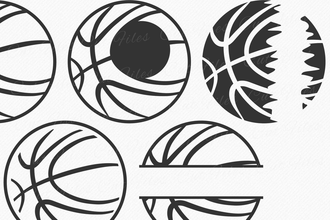 Basketball SVG Bundle Basketball Template Clipart and | Etsy