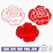 Simple Rose Flower SVG Vector Images, Silhouette of Red Rose Design ...