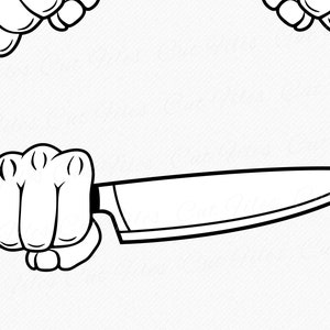 Hands Holding Crossed Knives SVG Vector Design, Hand and Knive Logo ...