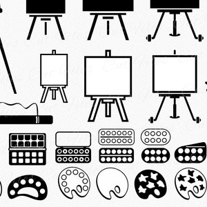 Art Supplies SVG Bundle Painting Tools, Paint Brush SVG, Painting ...