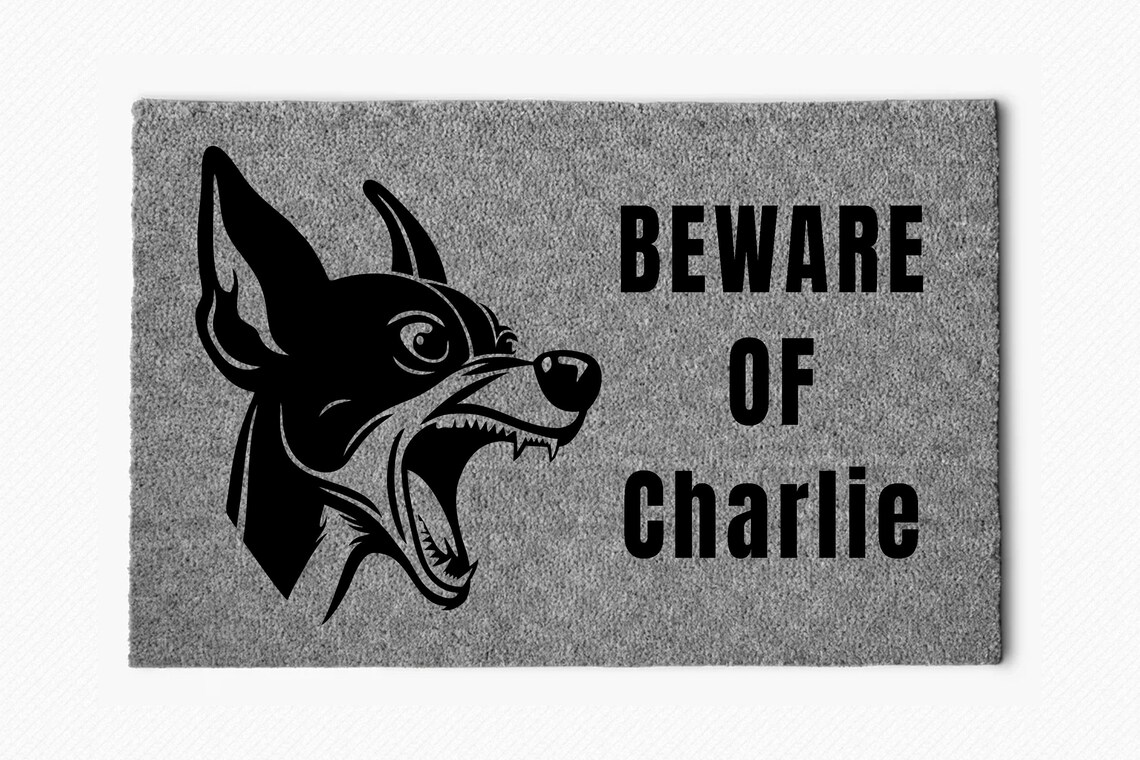 Angry Pinscher Head SVG Logo Barking Animal SVG, Pinscher With Open ...