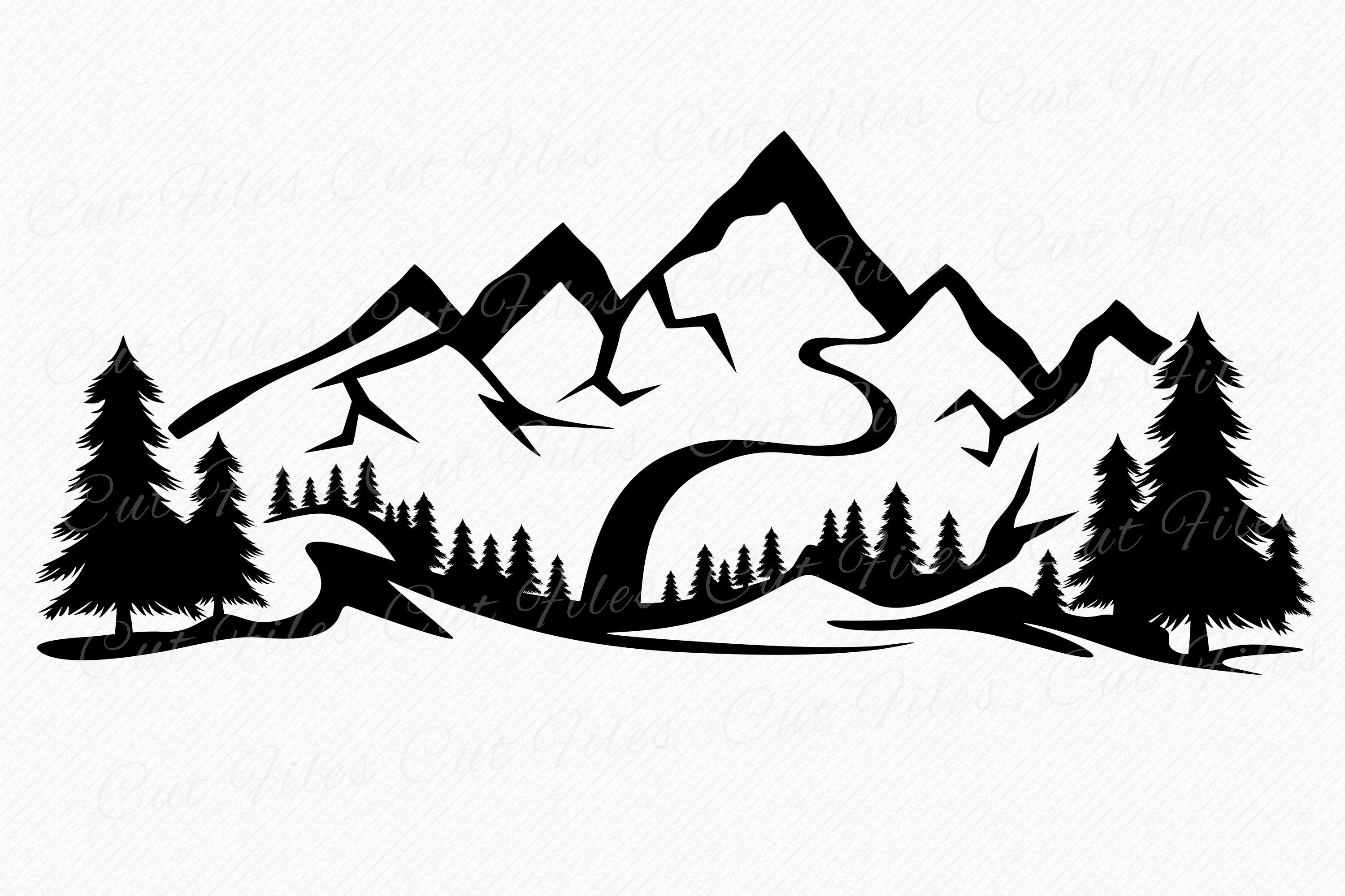 Mountain SVG Forest Pine Trees Svg Mountain Road Svg - Etsy Canada