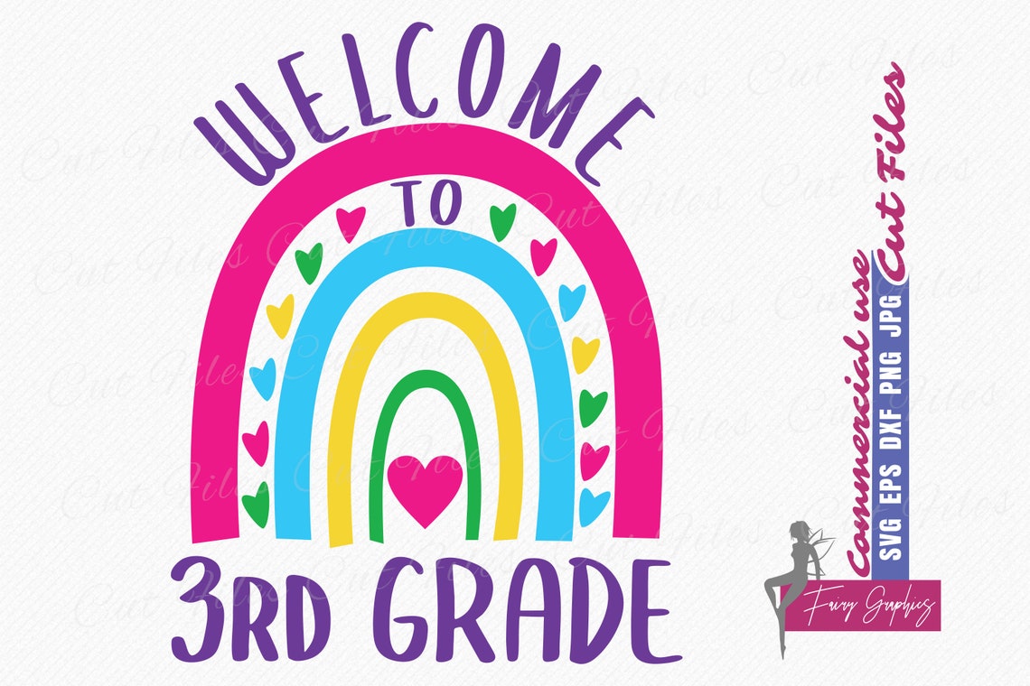 3rd Grade Rainbow SVG Welcome to Third Grade Rainbow SVG - Etsy