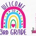3rd Grade Rainbow SVG, Welcome to Third Grade Rainbow SVG, Back to ...