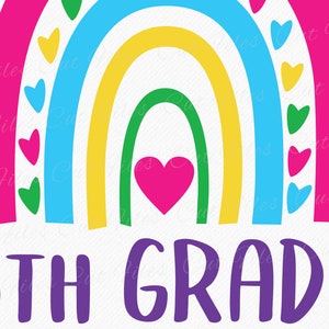 5th Grade Rainbow SVG, Welcome to Fifth Grade Rainbow SVG, Back to ...