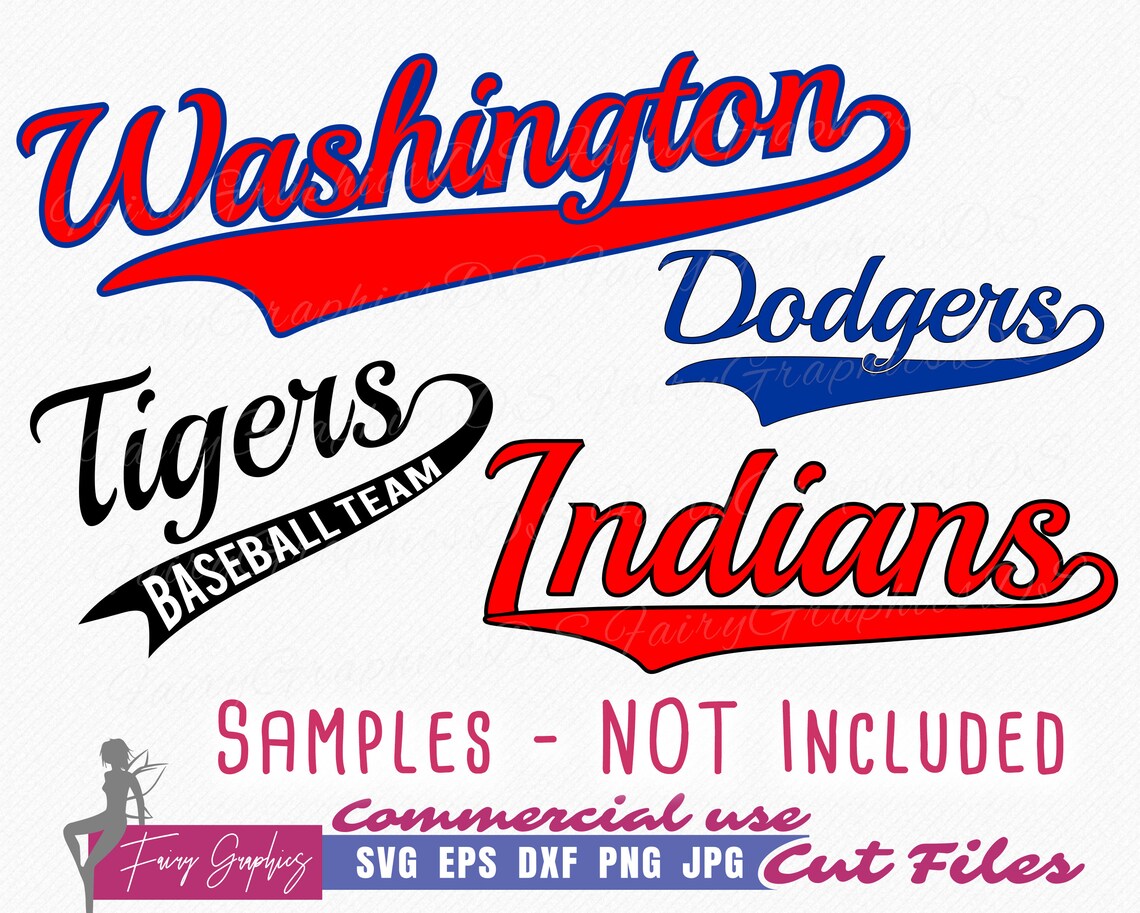 Baseball Text Tails SVG Bundle 66 Vector and Clipart Tails - Etsy