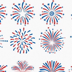 Fireworks SVG Bundle, Firecracker SVG, 4th of July Firework Png Bundle ...