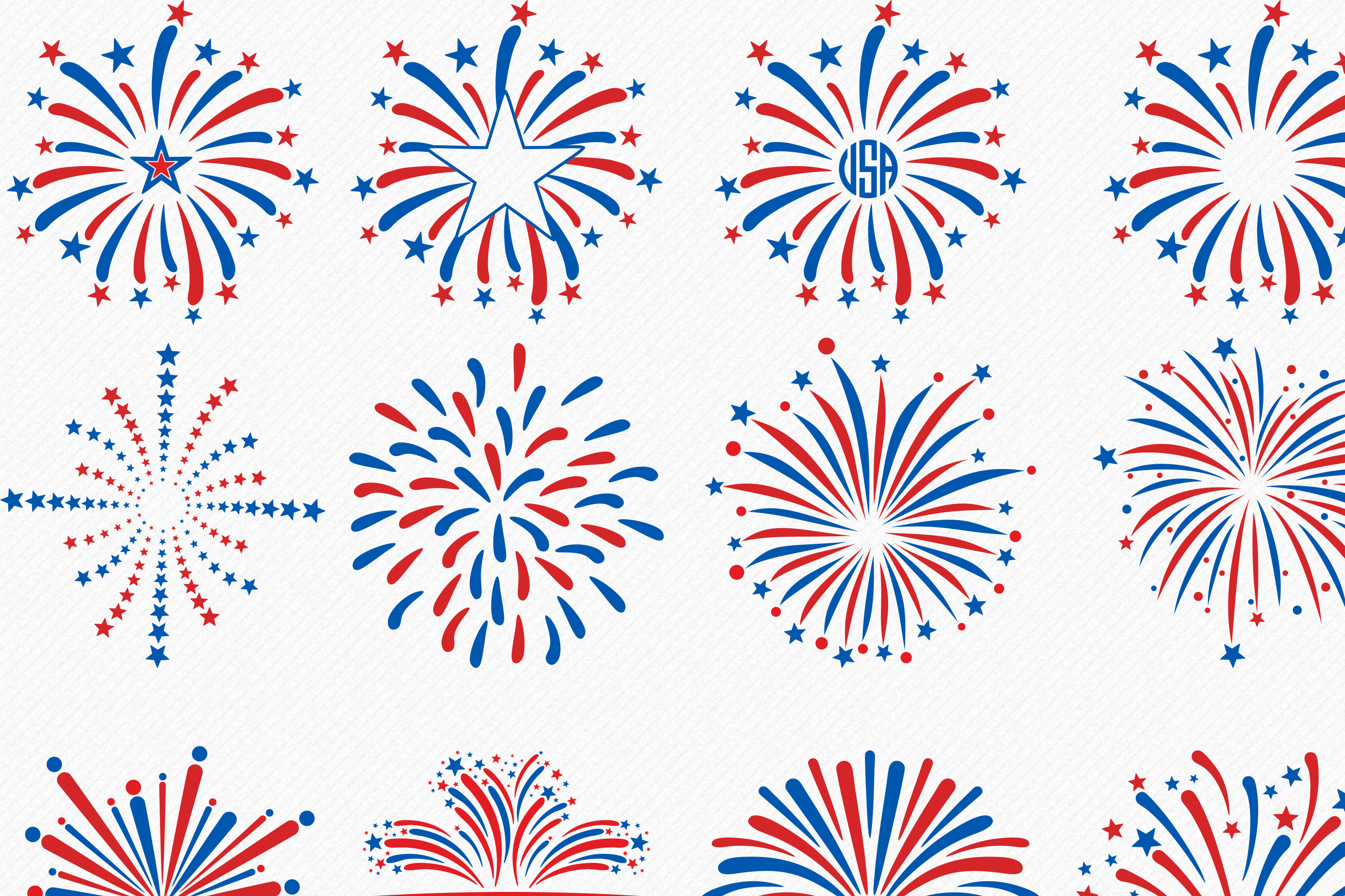 Fireworks SVG Bundle, Firecracker SVG, 4th of July Firework Png Bundle ...
