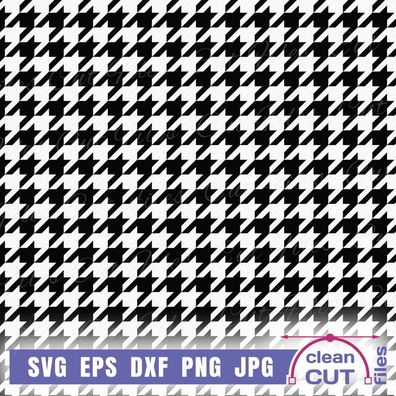 Houndstooth Pattern SVG Vector and Clipart Template Shapes, Cricut ...