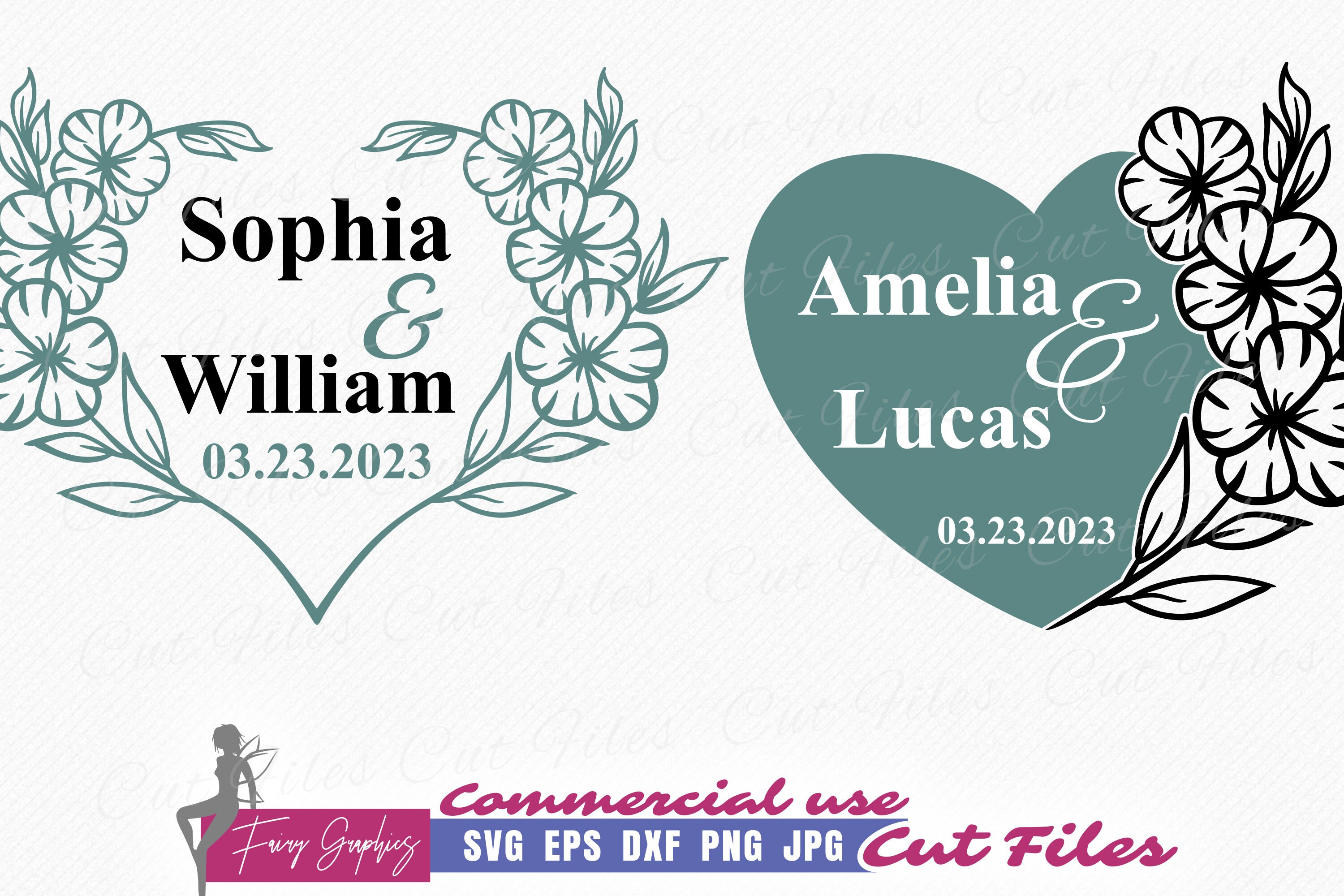 Wedding SVG Bungle Wedding Signs Marriage Name Frame - Etsy