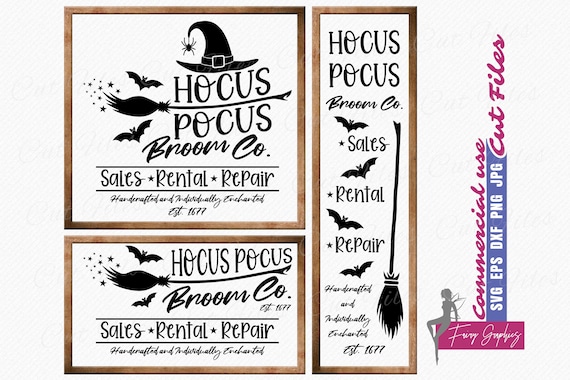 Hocus Pocus SVG Broom Co SVG Halloween SVG Cutting and - Etsy
