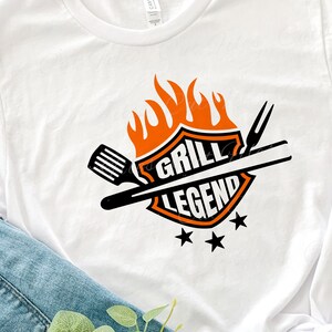 Grill Legend SVG Design for Apron T-shirt - Flaunt Your Barbecue Skills ...