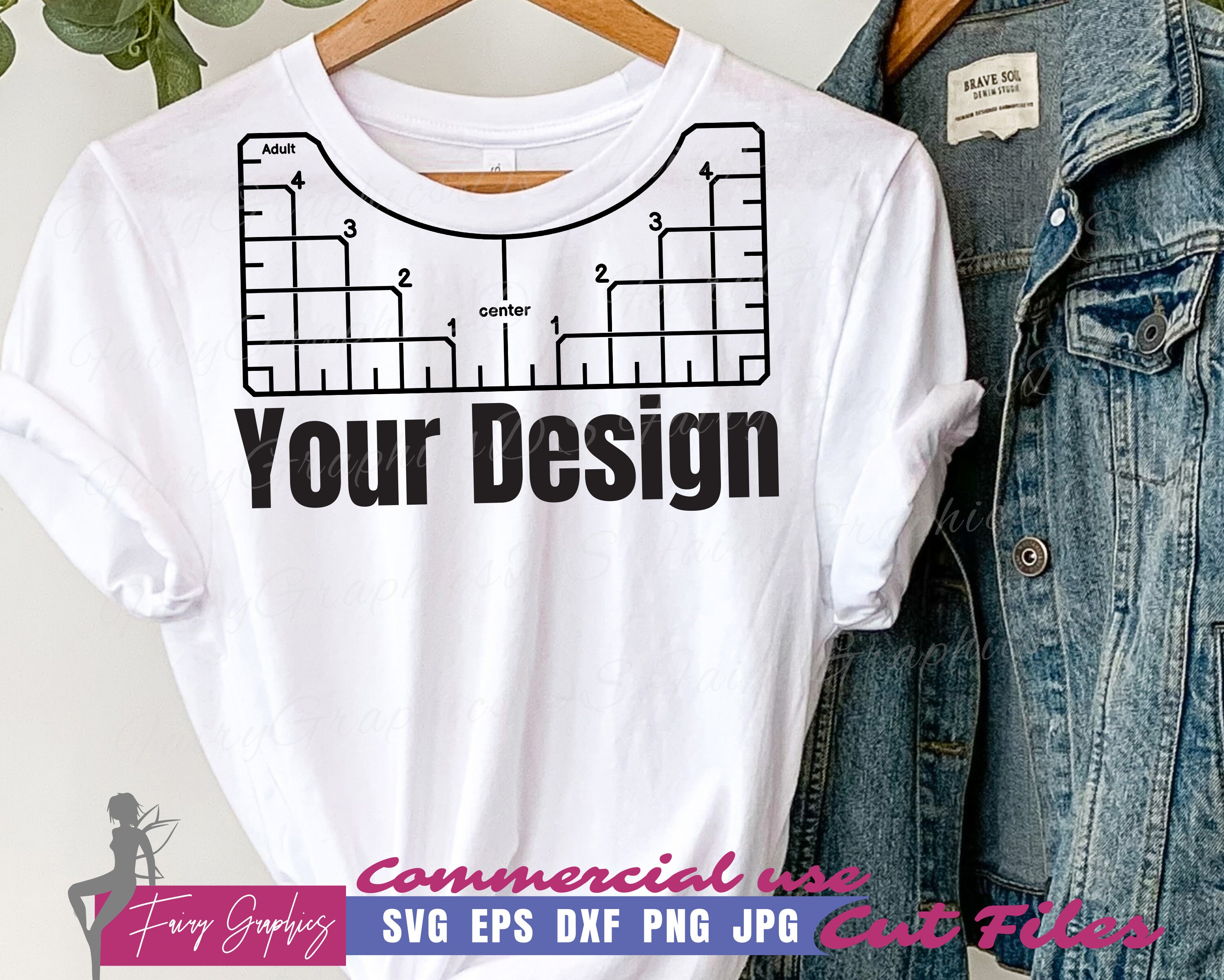 T-shirt Alignment Tool Printable PDF Template Alignment Ruler - Etsy