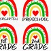 Back to School Rainbow SVG Bundle, Rainbow Grades Shirt Cutting and ...