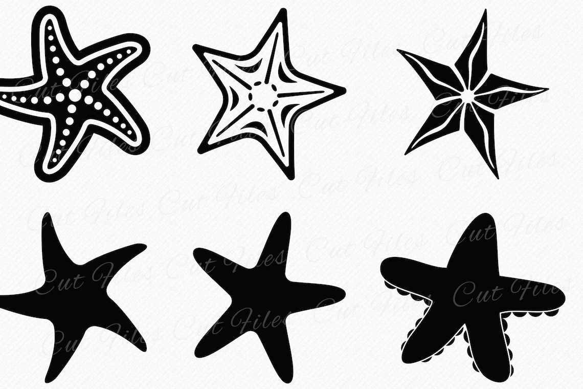 Starfish SVG Bundle 20 Vector Star Fish Ocean Animal Clipart - Etsy