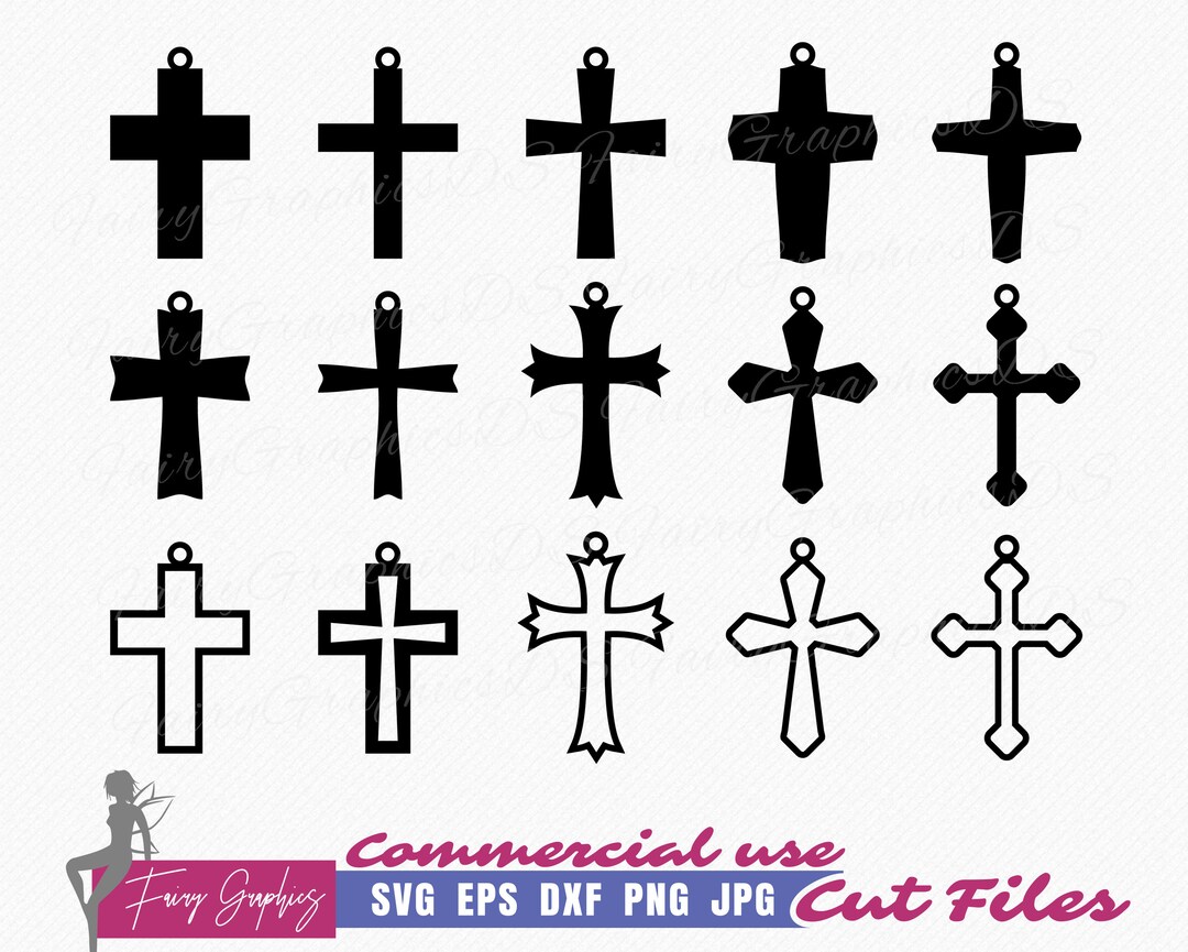 Earrings Cross Template SVG Bundle, Religious Earrings Templates ...