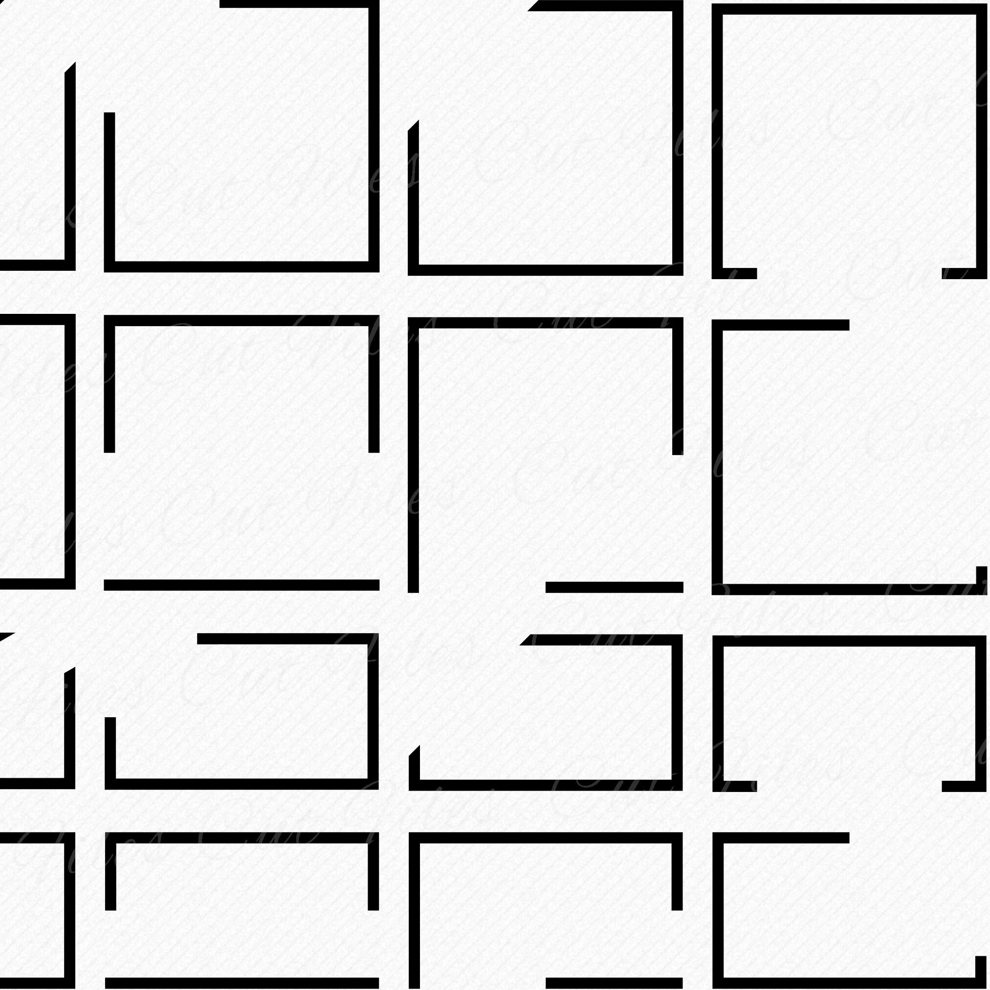 Open Rectangle SVG Vector Bundle, Split Square and Rectangle Outline ...