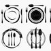Restaurant Logo SVG Bundle Plate Fork Spoon Knife Cut and Clipart Png ...