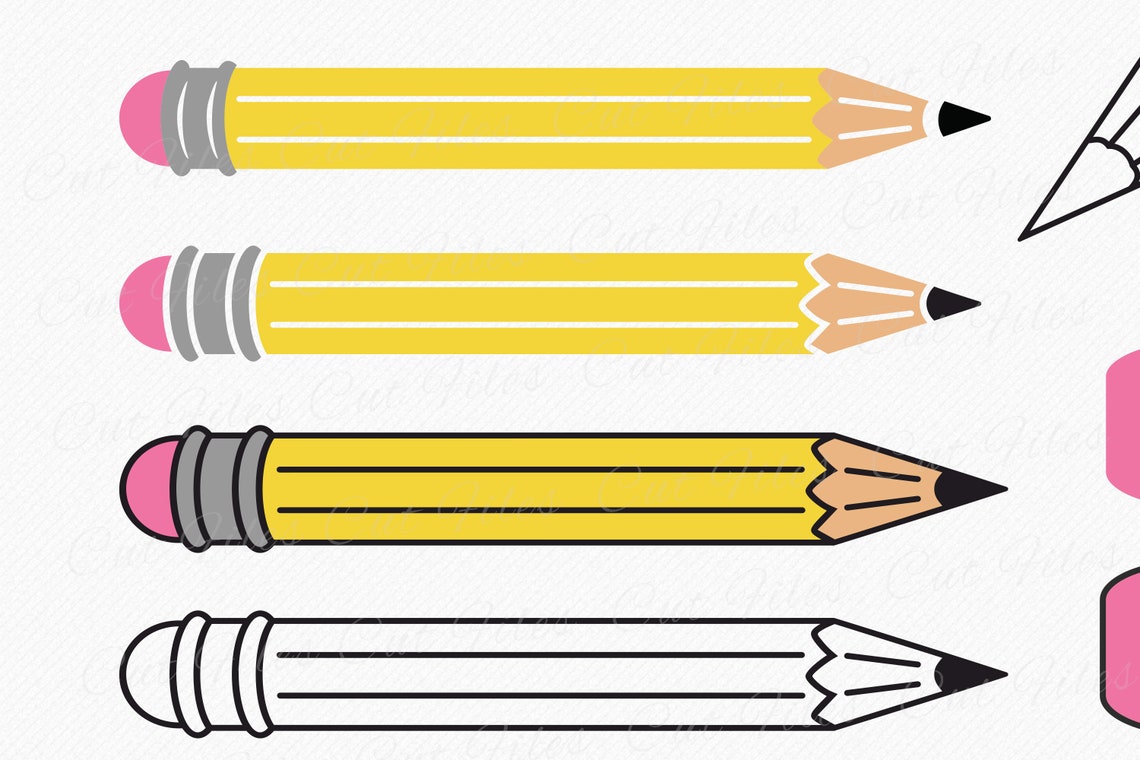 Pencil SVG Bundle, 17 Vector Pencil, School Pencil SVG, Pencil Clipart ...