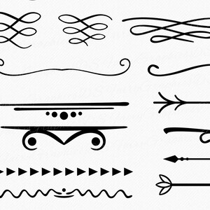 Text Divider SVG Bundle 47 Vector and Clipart Dividers, Text Decoration ...