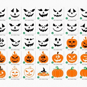 Jack-o-lantern SVG Bundle, Halloween SVG Bundle, Pumpkin Faces SVG, Cut ...
