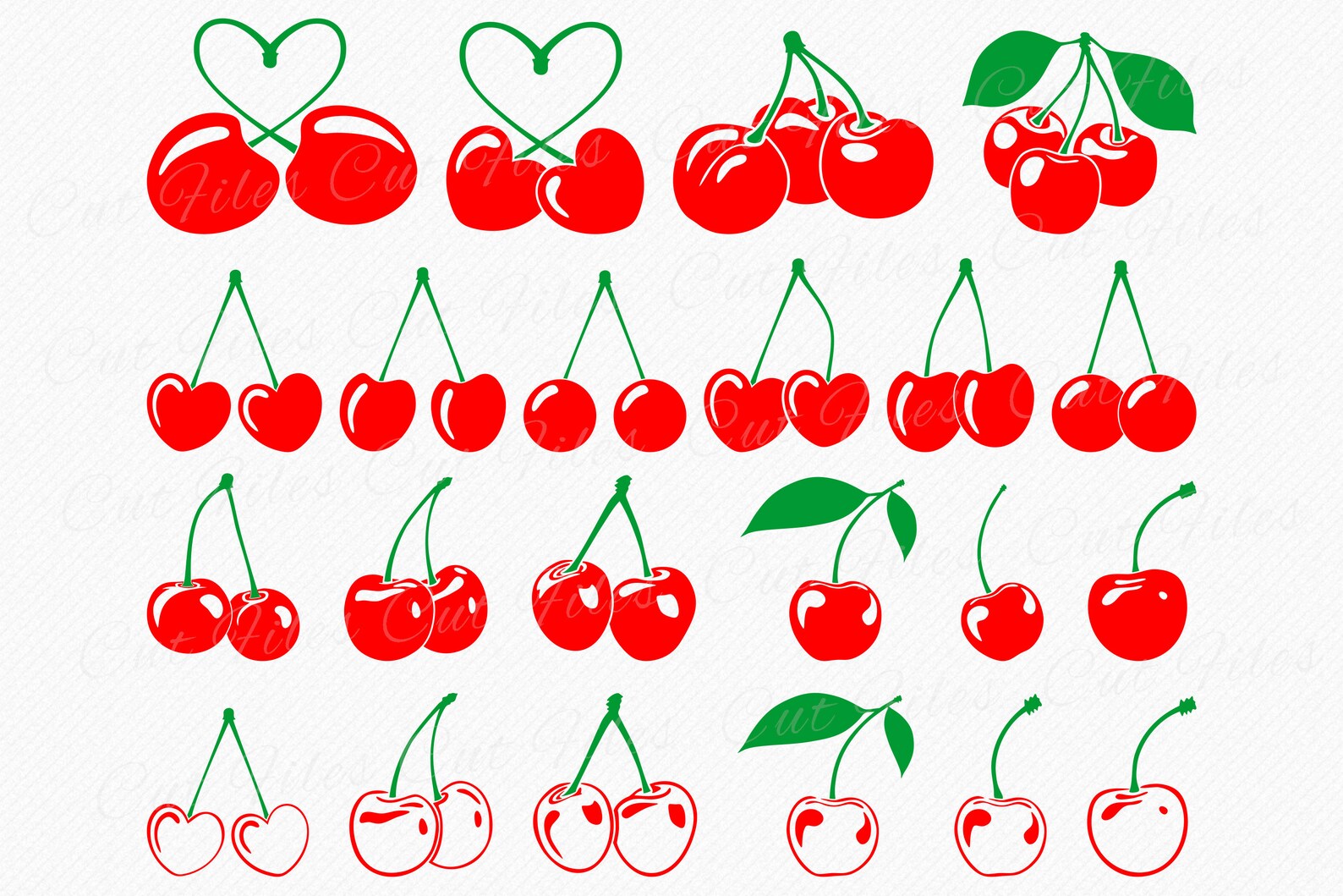 Cherries SVG Bundle Cherry Vector and Clipart Files - Etsy