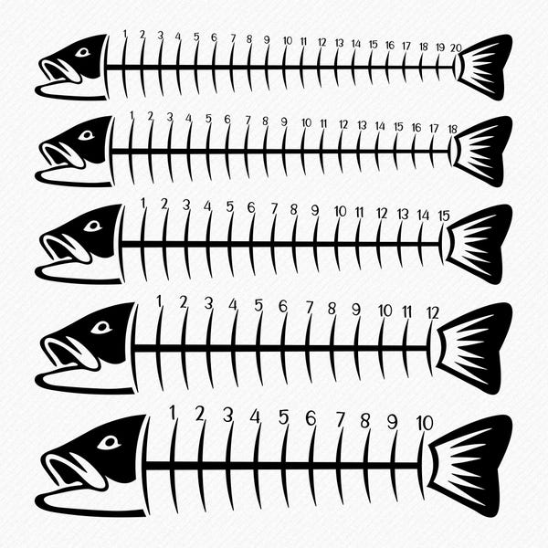 Fish Ruler Svg - Etsy