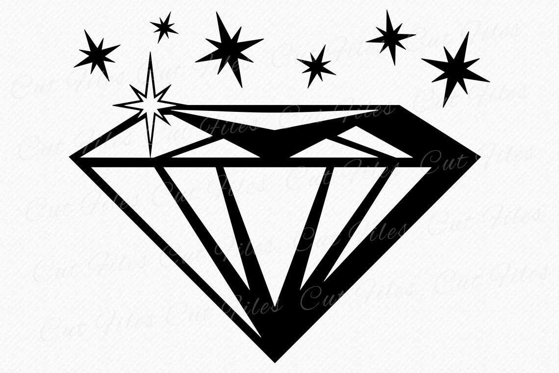 Diamond SVG Gem SVG Emerald SVG Diamond Clipart Wall Art - Etsy