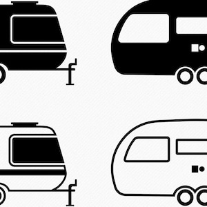 Vintage Caravan SVG Vector Camper Bundle, Vector and Clipart Files for ...