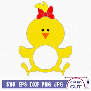 Easter Chick SVG, Cute Chick Vector, Chick Clipart Files, Easter SVG ...