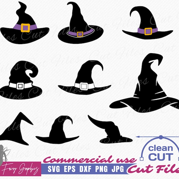Witch Hat Svg - Etsy