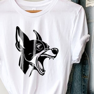 Angry Pinscher Head SVG Logo Barking Animal SVG, Pinscher With Open ...